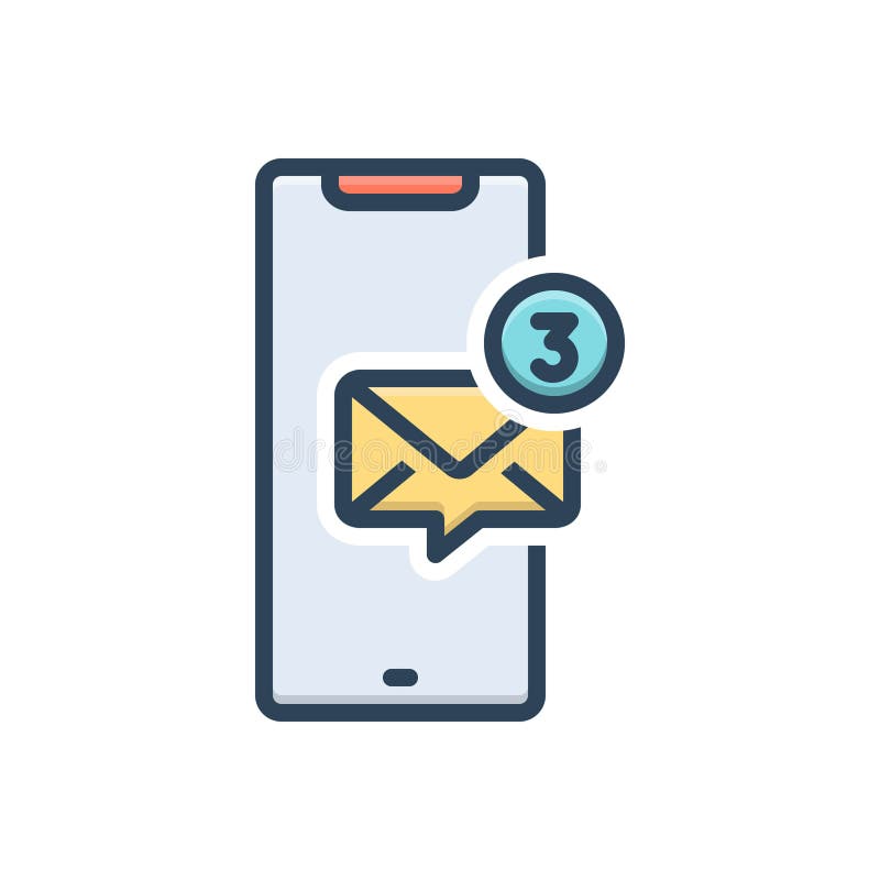 Color Illustration Icon for Messages, Intimation and Chatting Stock ...
