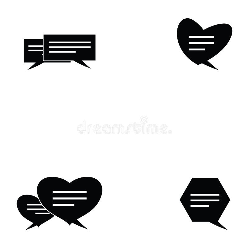 Messages icon set stock vector. Illustration of isolated - 107350407