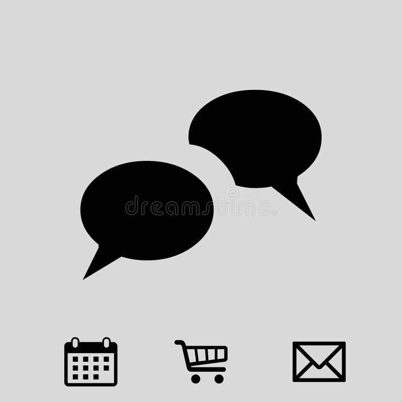 Messages Icon Stock Vector Illustration Flat Design Stock Vector ...