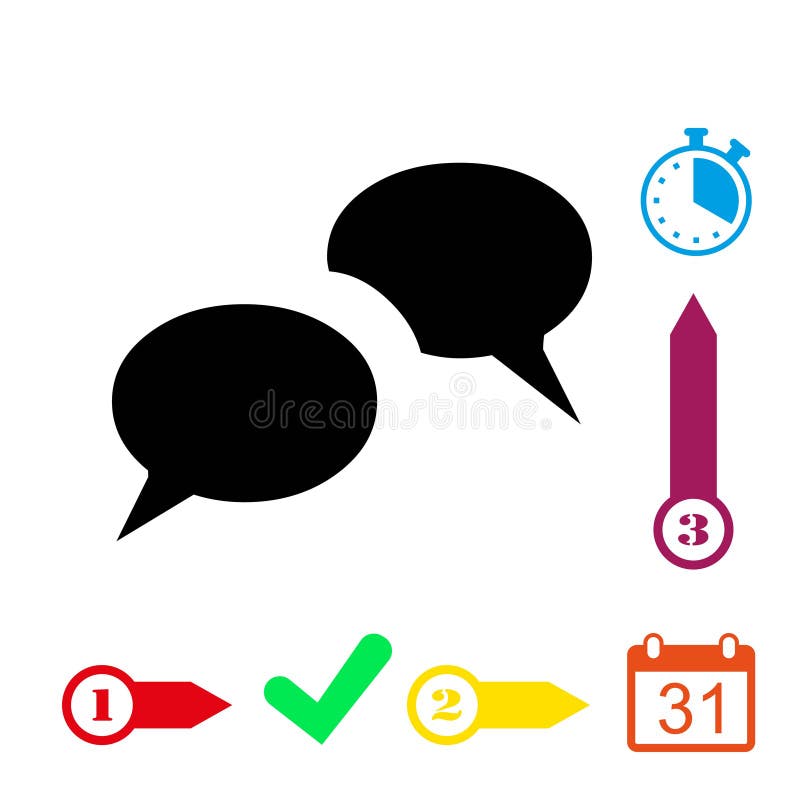 Messages Icon Stock Vector Illustration Flat Design Stock Vector ...