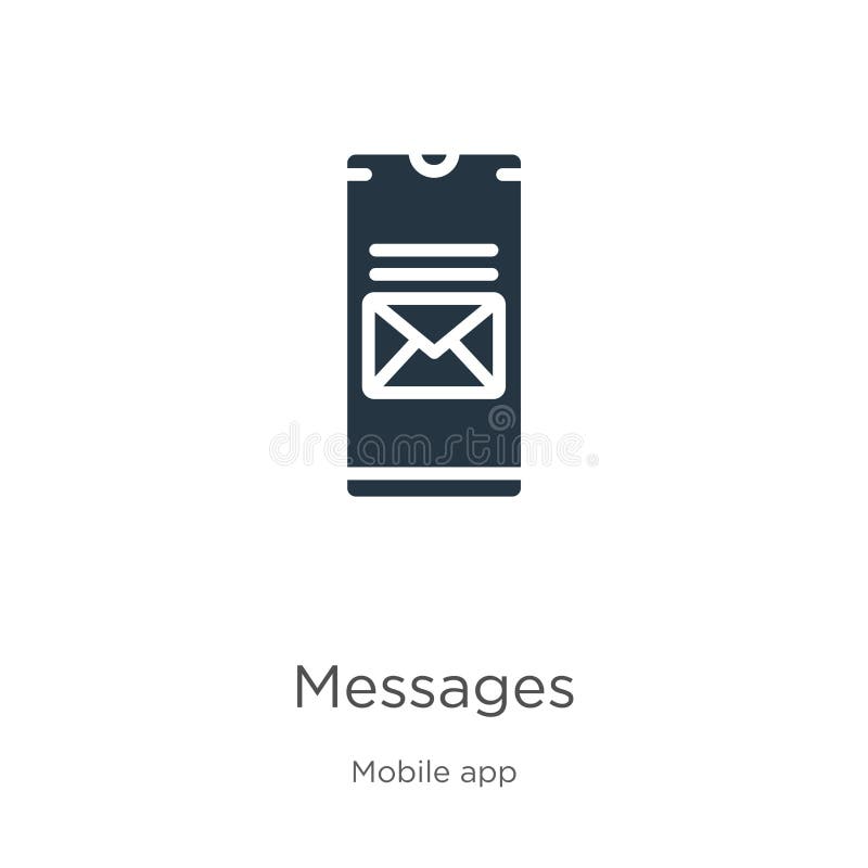Messages Icon Vector. Trendy Flat Messages Icon from Mobile App ...
