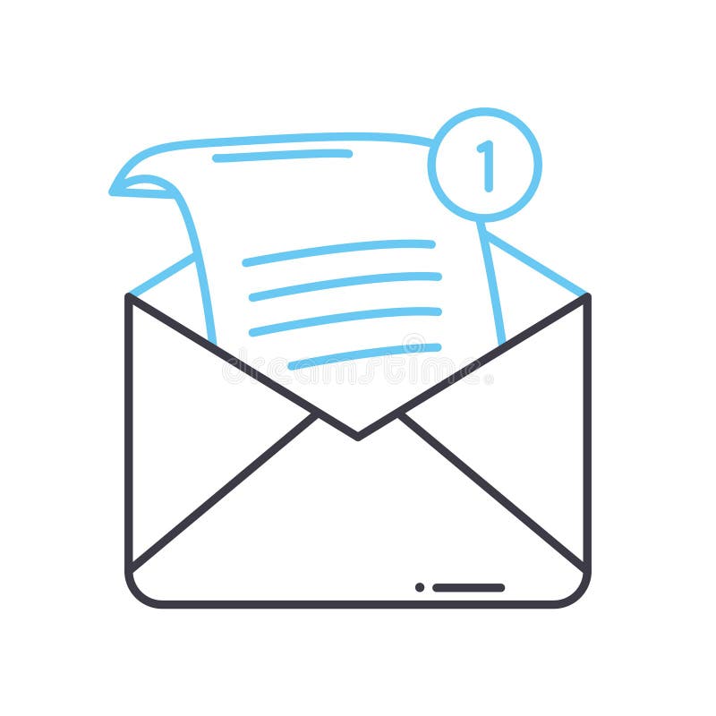 Messages Line Icon, Outline Symbol, Vector Illustration, Concept Sign ...