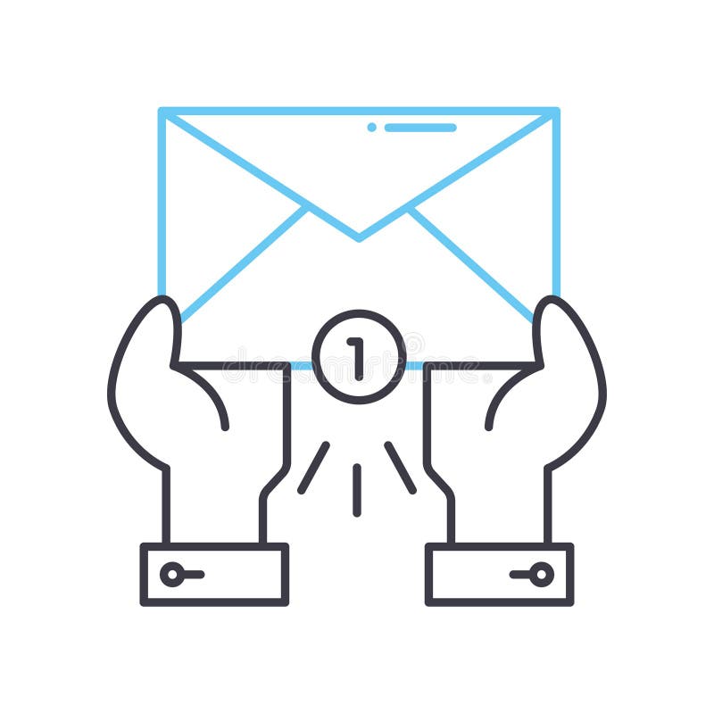 Messages Line Icon, Outline Symbol, Vector Illustration, Concept Sign ...