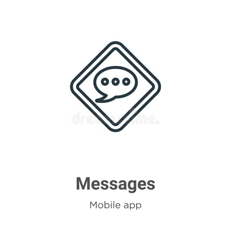 Text Messages Line Icon Stock Illustrations – 1,614 Text Messages Line ...