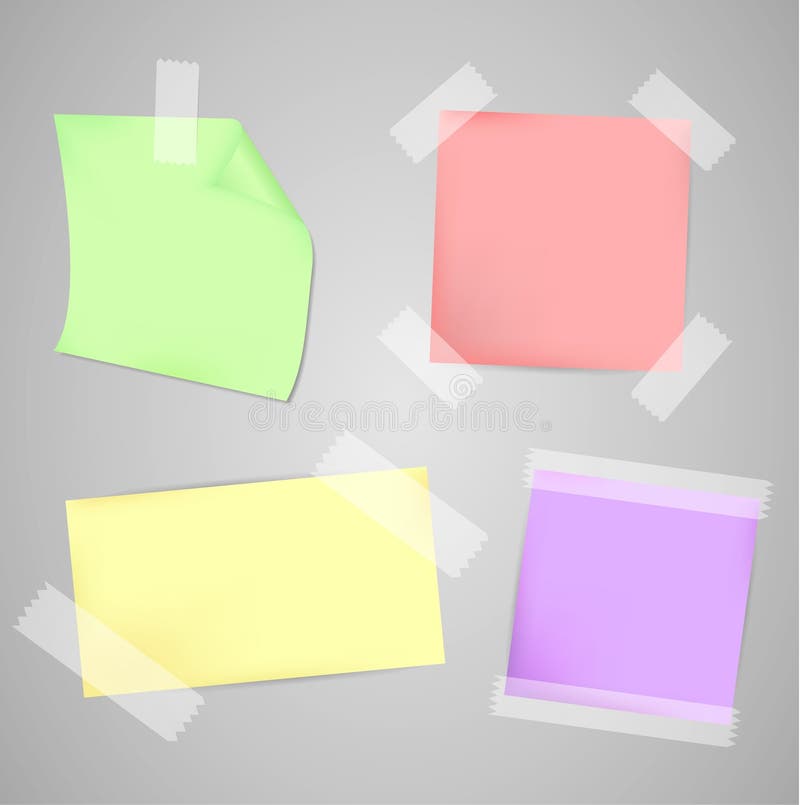 Messages papers set stock vector. Illustration of announcement - 23690457