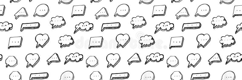 Messages, Thoughts, Ideas, Dreams. Rectangular Seamless Pattern on a ...