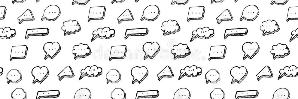 Messages, Thoughts, Ideas, Dreams. Rectangular Seamless Pattern on a ...