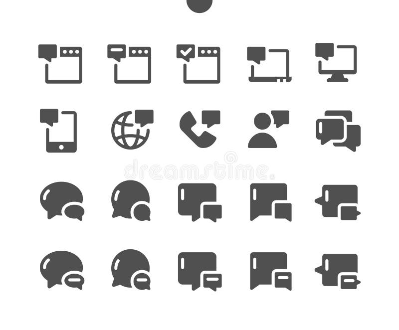 Messages V2 UI Pixel Perfect Well-crafted Vector Stock Vector ...