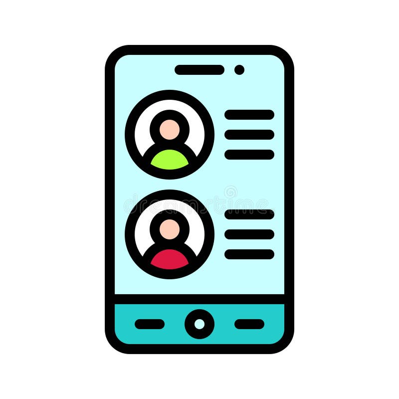 Messaging App Icon, Mobile Application Vector Illustration Stock Vector ...