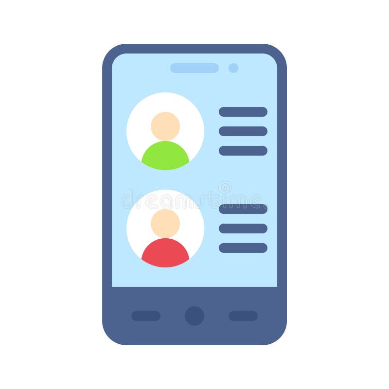 Messaging App Icon, Mobile Application Vector Illustration Stock Vector ...