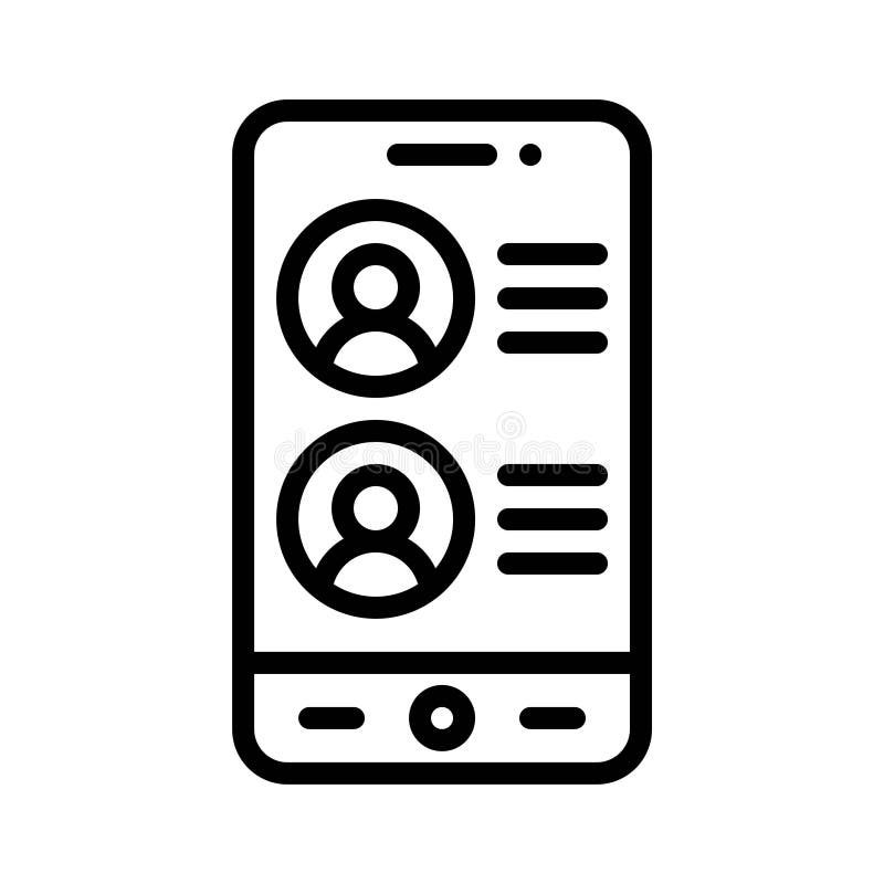 Messaging App Icon, Mobile Application Vector Illustration Stock Vector ...