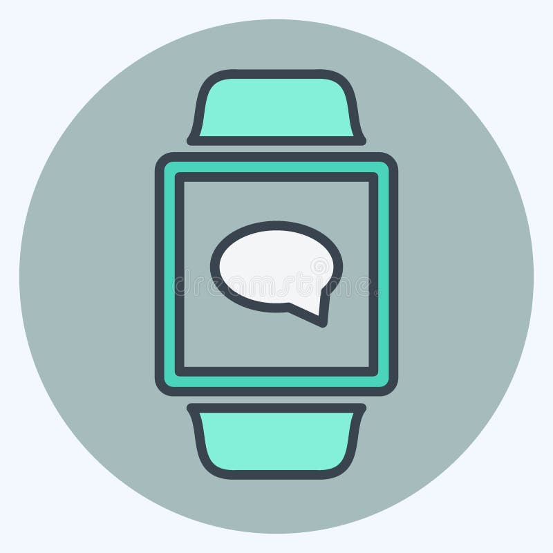 Messaging App Icon in Trendy Color Mate Style Isolated on Soft Blue ...