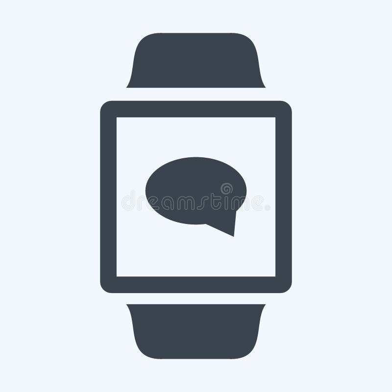 Messaging App Icon in Trendy Flat Style Isolated on Soft Blue ...
