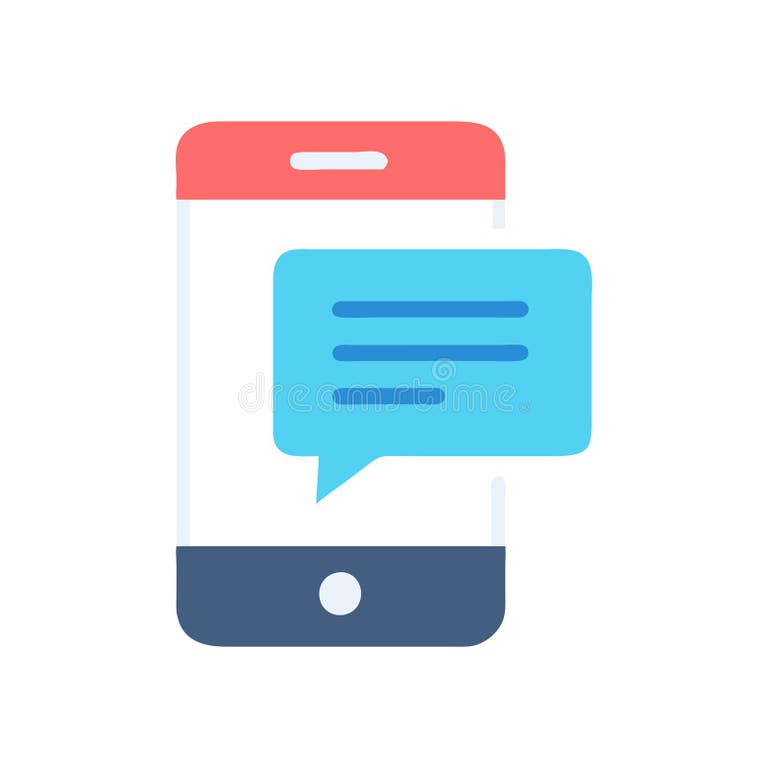 Messaging App Icon for Digital Communication Stock Vector ...