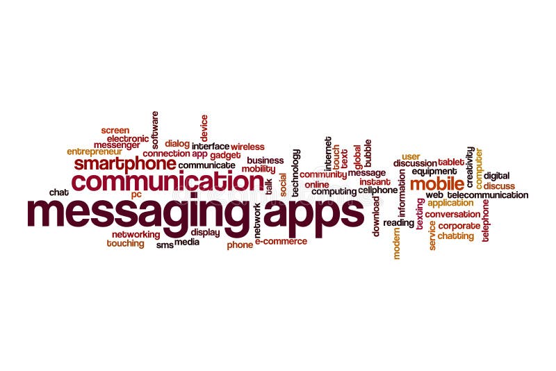 Messaging Apps Cloud Concept Stock Illustration - Illustration of ...