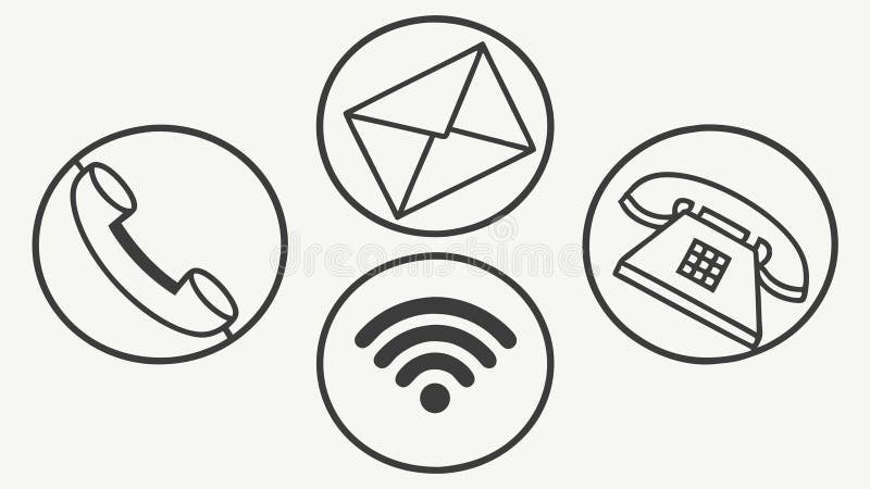 Messaging & Calling, Digital Communication Options, Vector Design ...