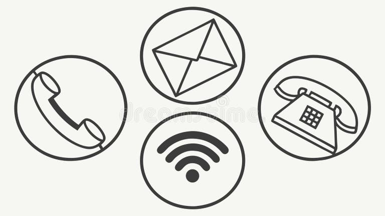 Messaging & Calling, Digital Communication Options, Vector Design ...