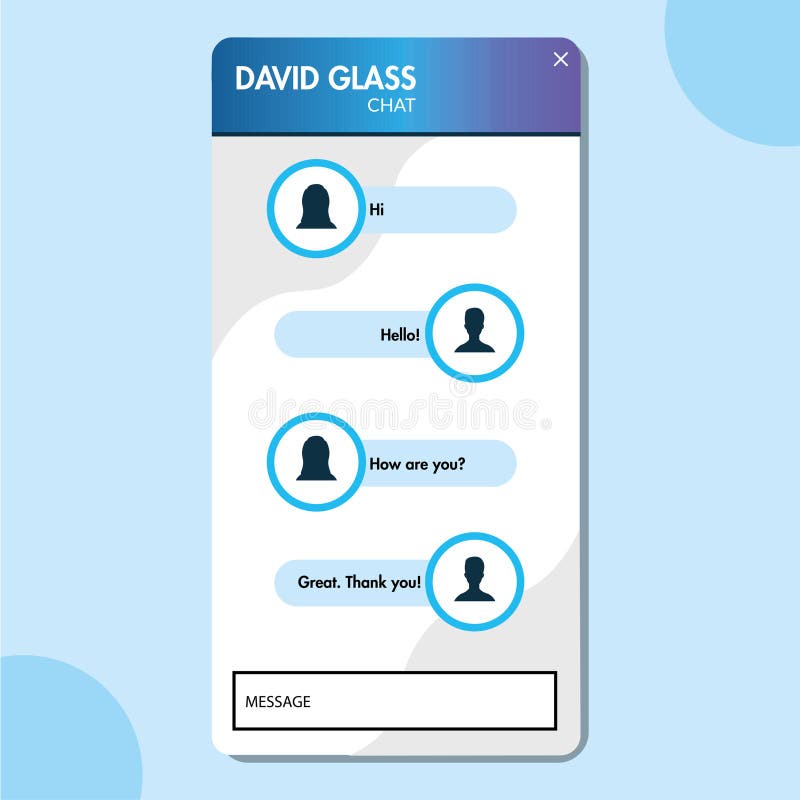 Messaging Chat Window. Vector Stock Vector - Illustration of contact ...