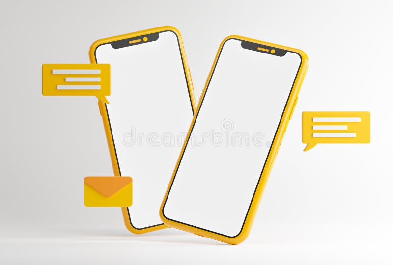 Messaging Conversation App Concept. Mockup Social Media Background Copy ...