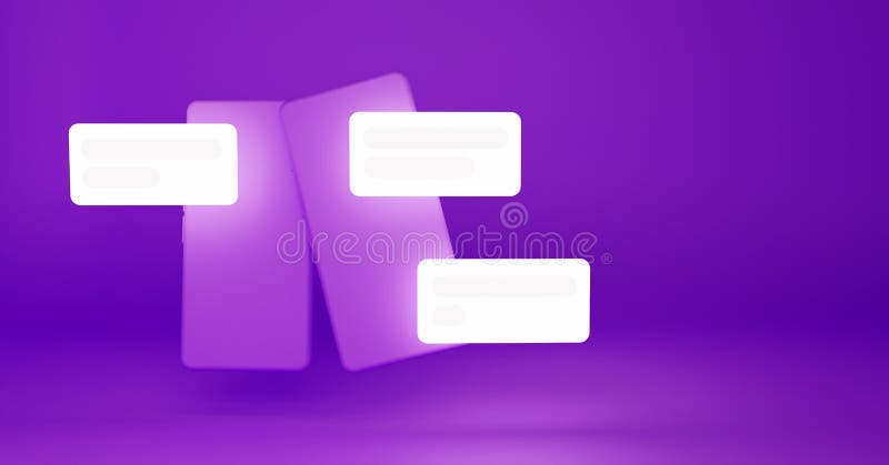 Messaging Conversation App Concept. Mockup Social Media Background Copy ...