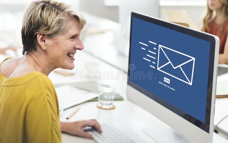 Messaging Email Send Envelope Communication Concept Stock Image - Image ...