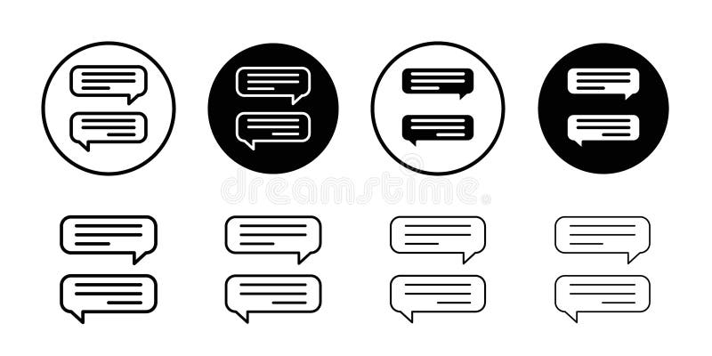 Messaging Icon Logo Set Vector Stock Vector - Illustration of text ...