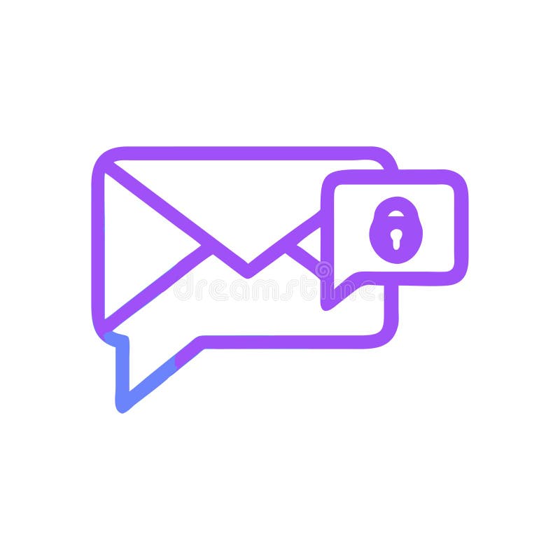 Messaging Icon for Private Chats Stock Vector - Illustration of ...