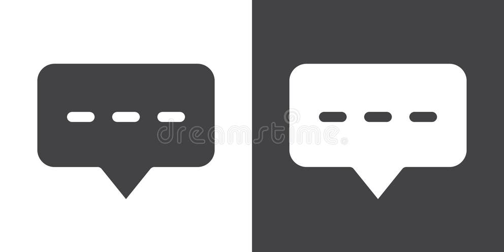 Messaging Icon Thin Line Illustration Set Stock Vector - Illustration ...