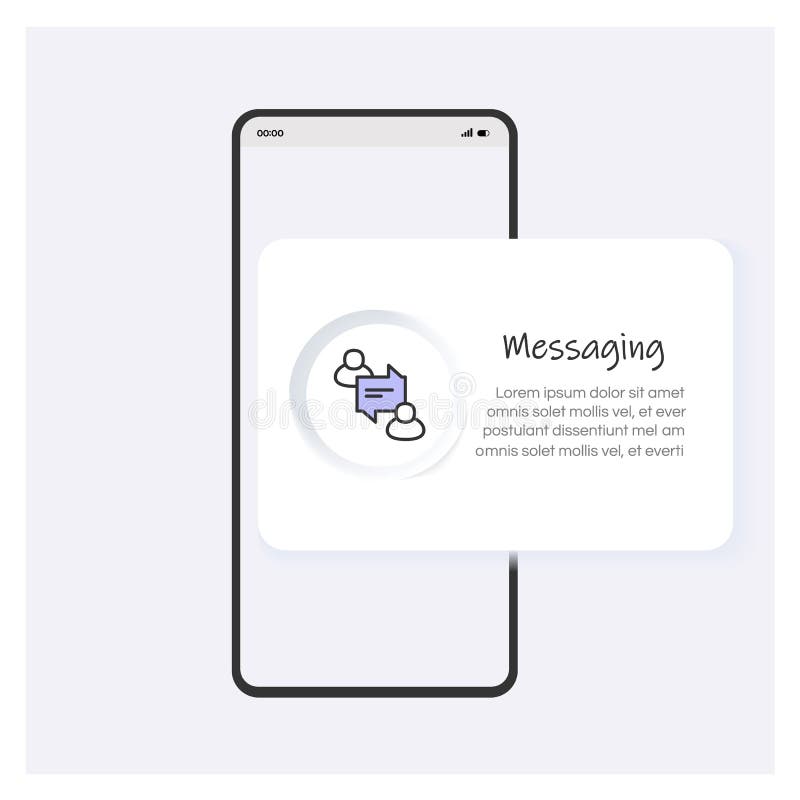 Messaging Line Icons Collection. Set of Simple Icons Stock Vector ...