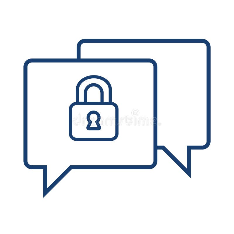 Messaging Security Concept. Vector Illustration Decorative Design Stock ...