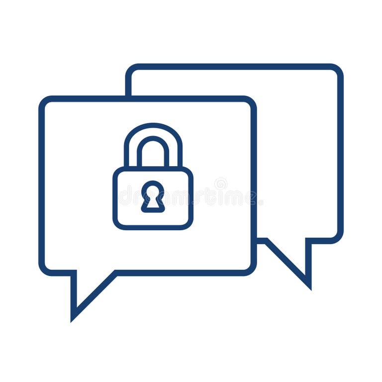 Messaging Security Concept. Vector Illustration Decorative Design Stock ...