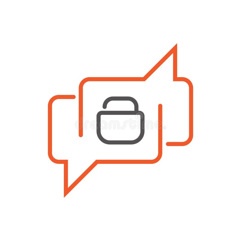Messaging Security Concept. Vector Illustration Decorative Design Stock ...