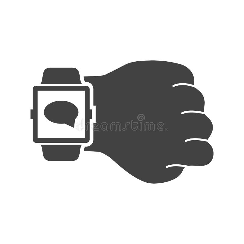 Messaging on Watch stock vector. Illustration of transfer - 99420034