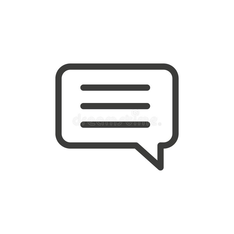 Messege Icon Simple Outline Vector Logo Stock Vector - Illustration of ...