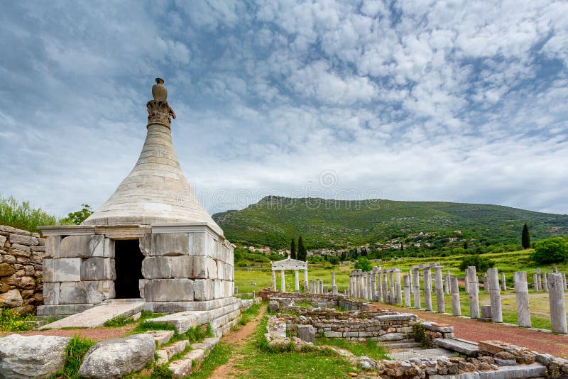 Messene, Greece. the Ancient Grave Stock Photo - Image of monument ...