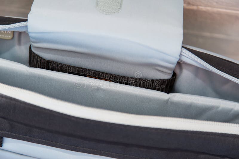 Messenger Bag, Interior Compartment with Padded Divider Stock Photo ...