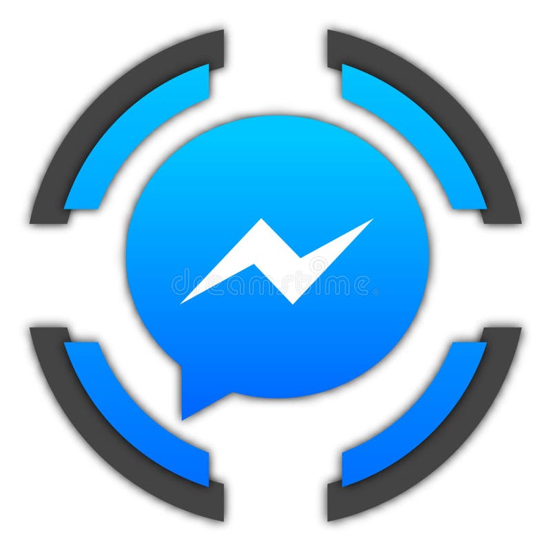 Messenger button editorial photography. Illustration of media - 142417427