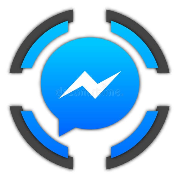 Messenger button editorial photography. Illustration of media - 142417427