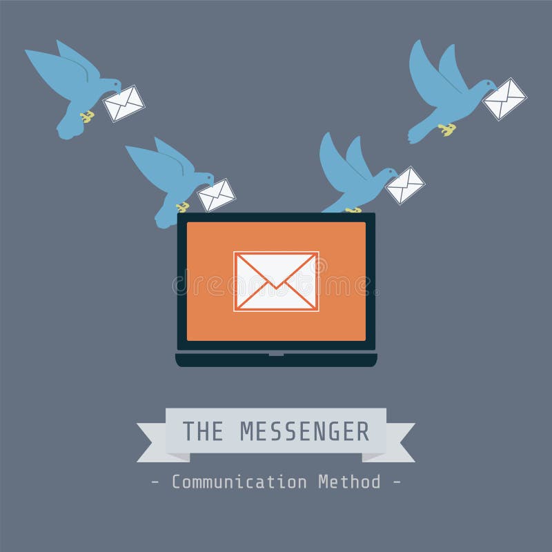 The messenger stock illustration. Illustration of retro - 48017225