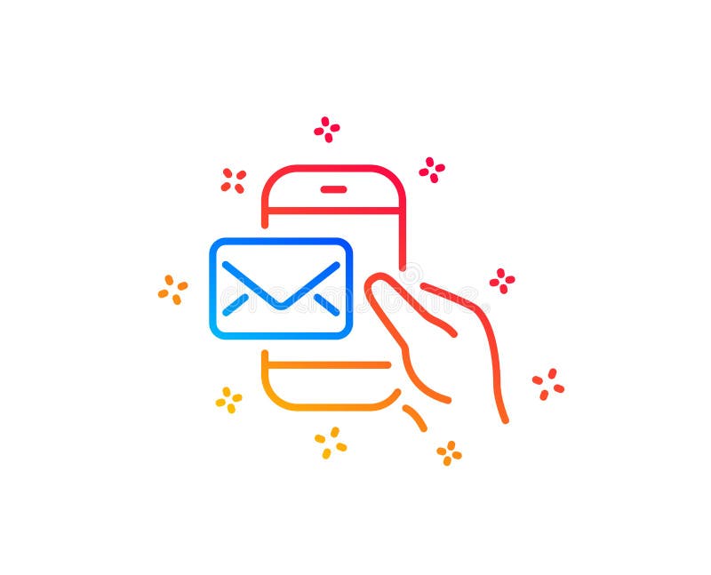 Messenger Mail Line Icon. New Newsletter Sign. Vector Stock Vector ...