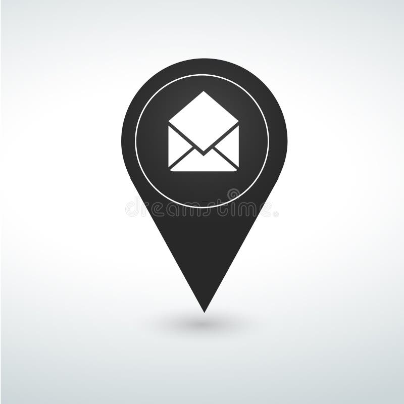 Messenger Pin Map Pin Icon on a White Background Stock Illustration ...