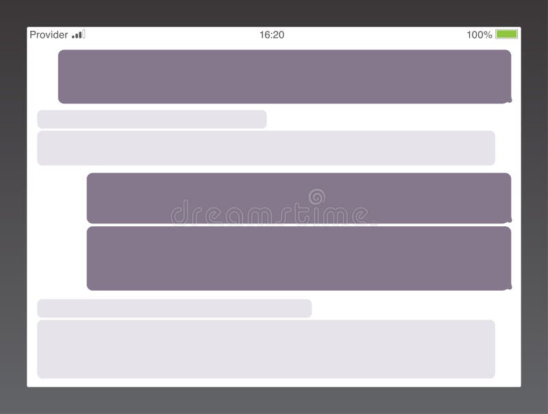 Messenger Short Message Service Bubbles. Stock Vector - Illustration of ...