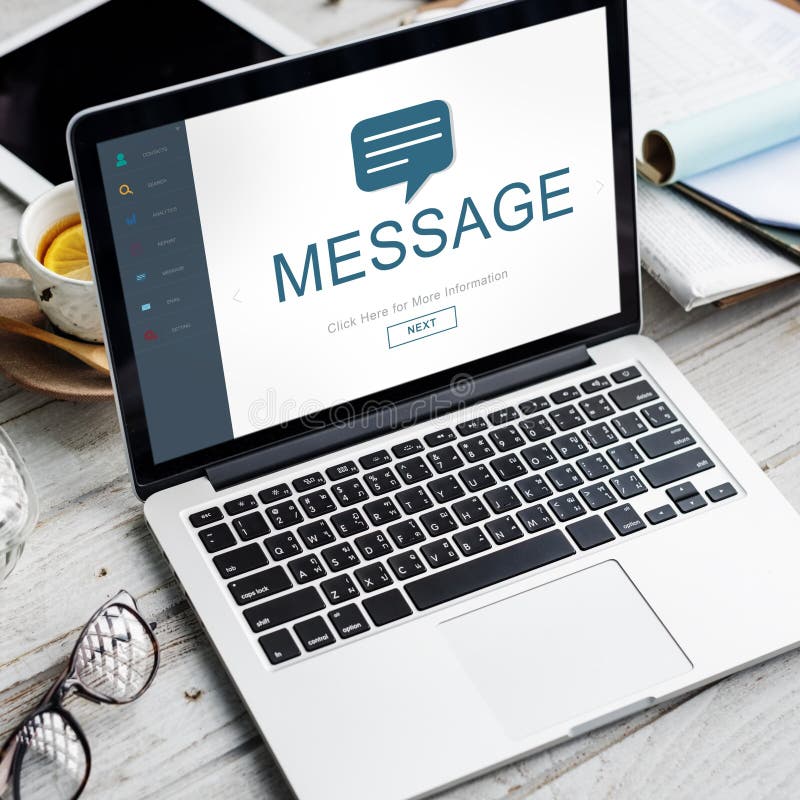 Messenger Social Online Homepage Concept Stock Photo - Image of ...