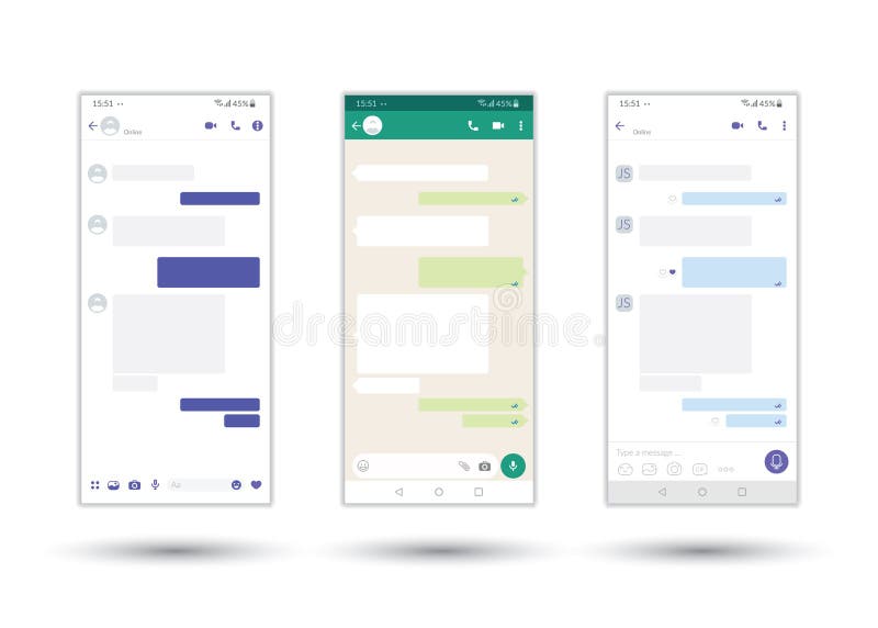 Messenger UI Template, Social Communication App Mockup, Chat ...