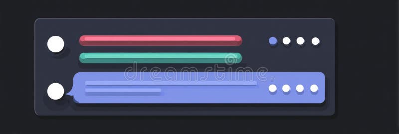 Flat Style Messenger User Interface with Empty Chat and Clean Input ...