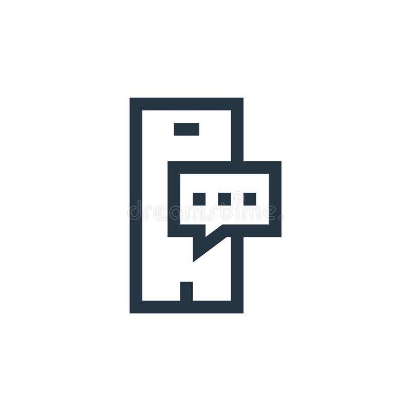 Messenger Vector Icon Isolated on White Background. Outline, Thin Line ...