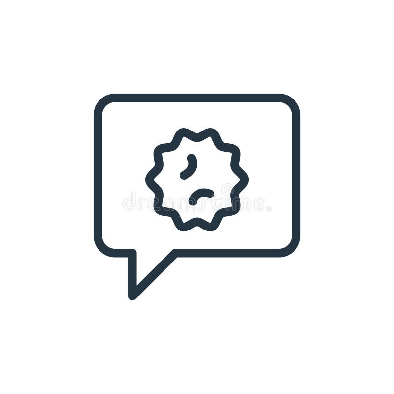 Messenger Vector Icon Isolated on White Background. Outline, Thin Line ...