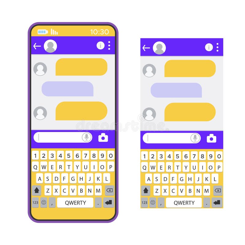 The Messenger Window on the Phone Screen. Online Communication with the ...