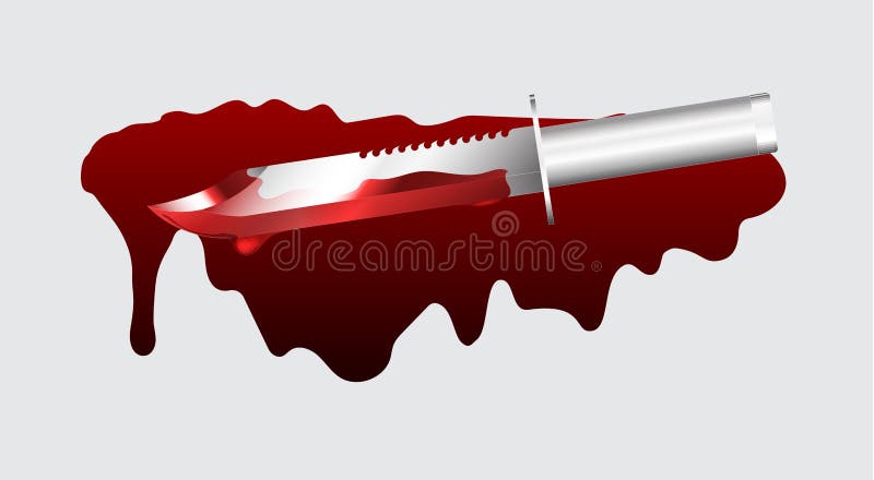Messer mit Blut vektor abbildung. Illustration von blut - 21273746