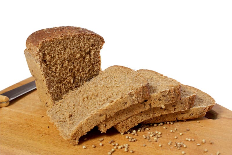 Messer, Gehacktes Roggenbrot Stockbild - Bild von makro, diät: 27842935